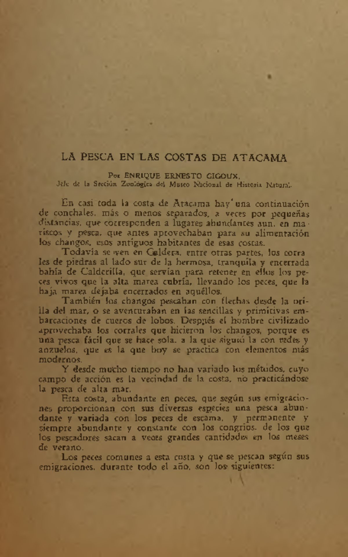 Corral Calderilla: Pesca en la Costa de Atacama - Lkgxv - Studocu