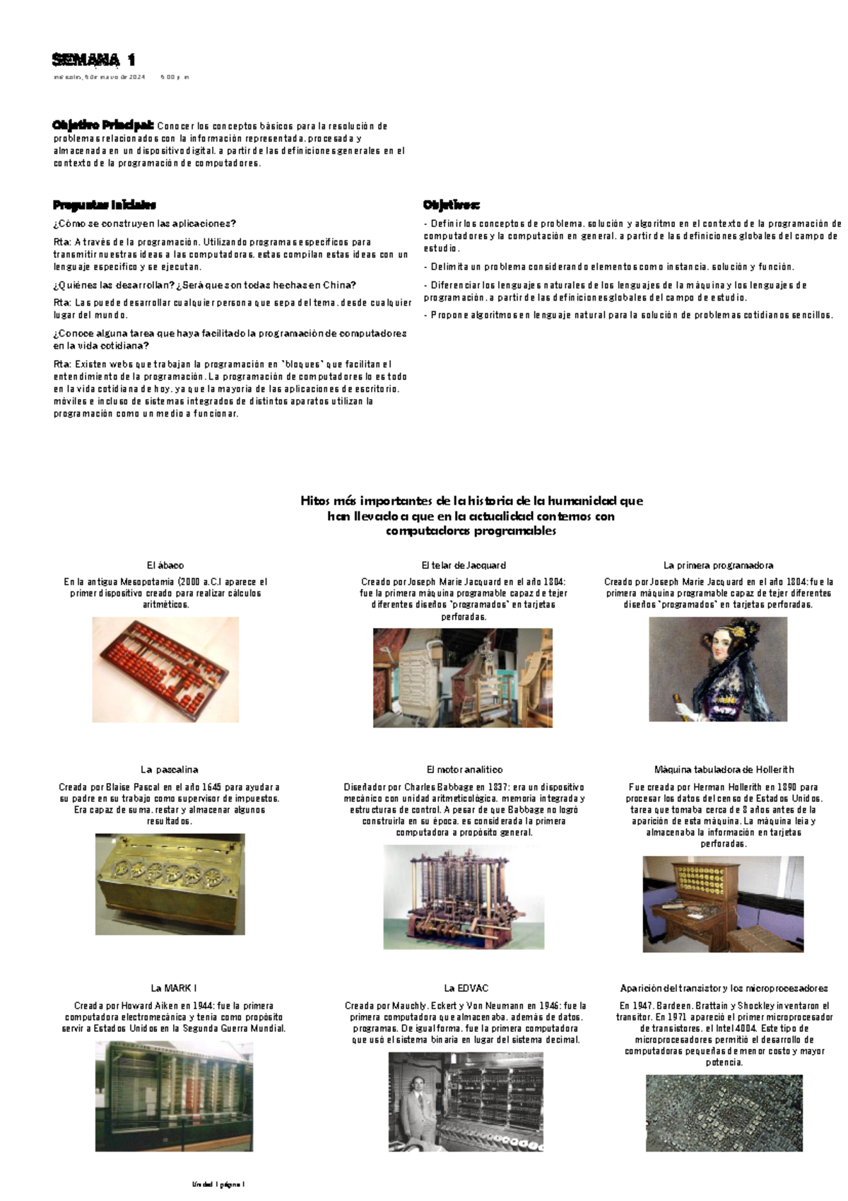 Programación de Computadores: Conceptos y Lenguajes (Modulo 1) - Studocu