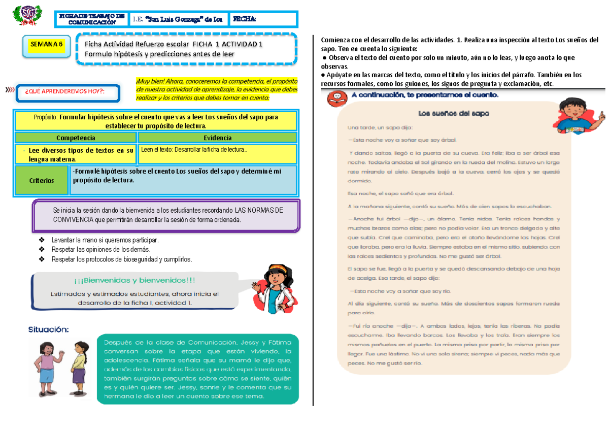 Refuerzo Escolar: Formulación de Hipótesis en Comunicación I.E. San ...