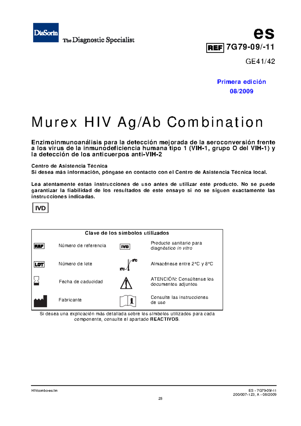 Murex HIV Ag Ab Combination: Análisis y Procedimientos Esenciales - Studocu