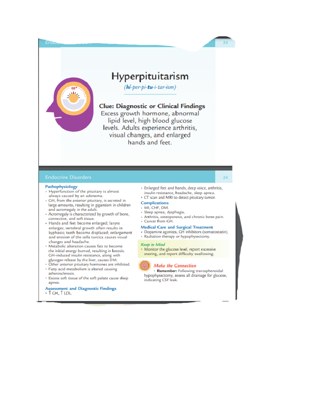 Patho flash cards - Study review - Enús 24 Hyperpituitarism Clue ...
