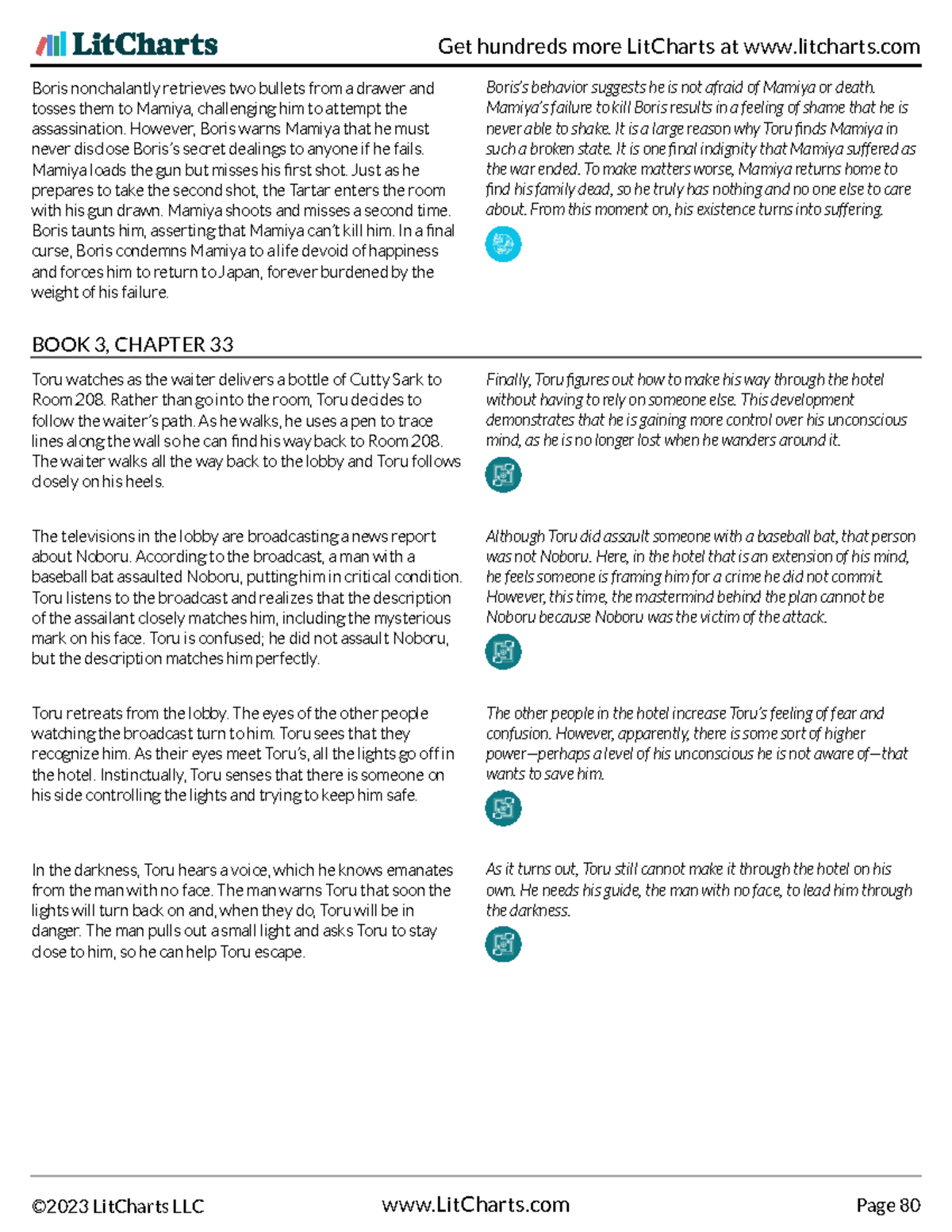 The-Wind Up-Bird-Chronicle-Lit Chart 80 - Boris nonchalantly retrieves ...