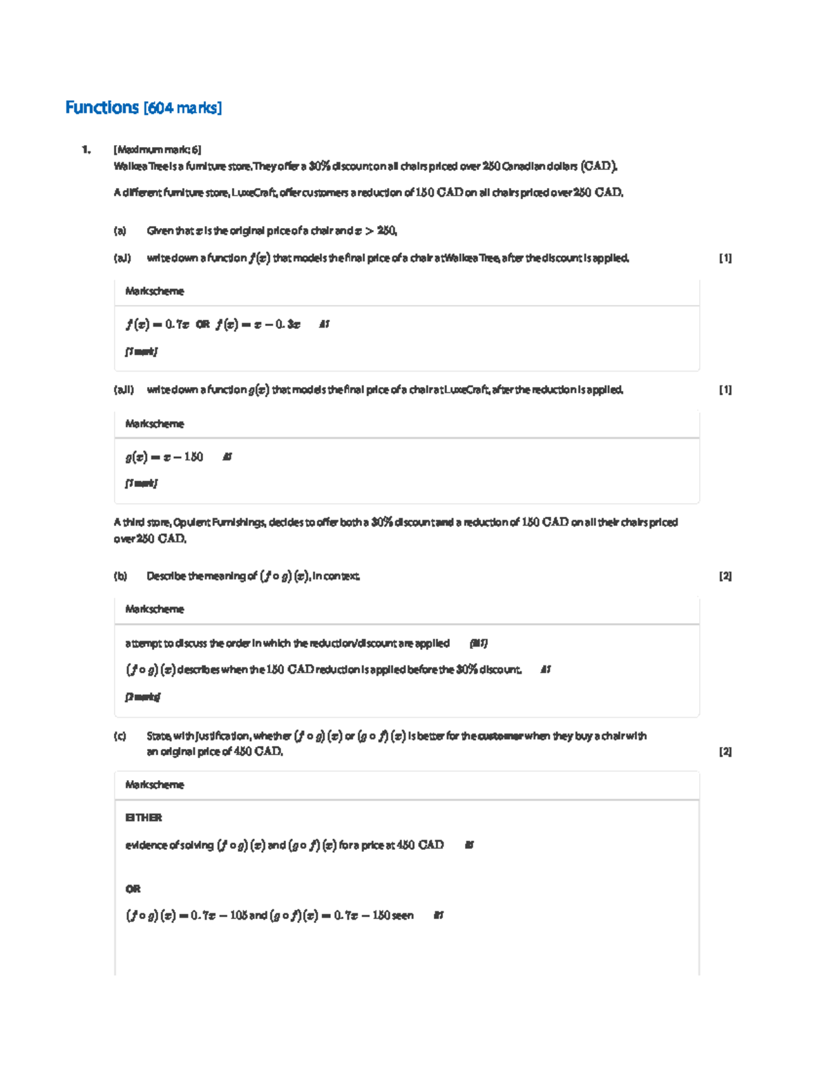 Functions 5 - Final Exam Notes on Pricing Models and Discounts - Studocu