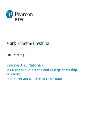 Answers for Booklet - helpful - BTEC LEVEL 3 NATIONALS IN BUSINESS Unit ...