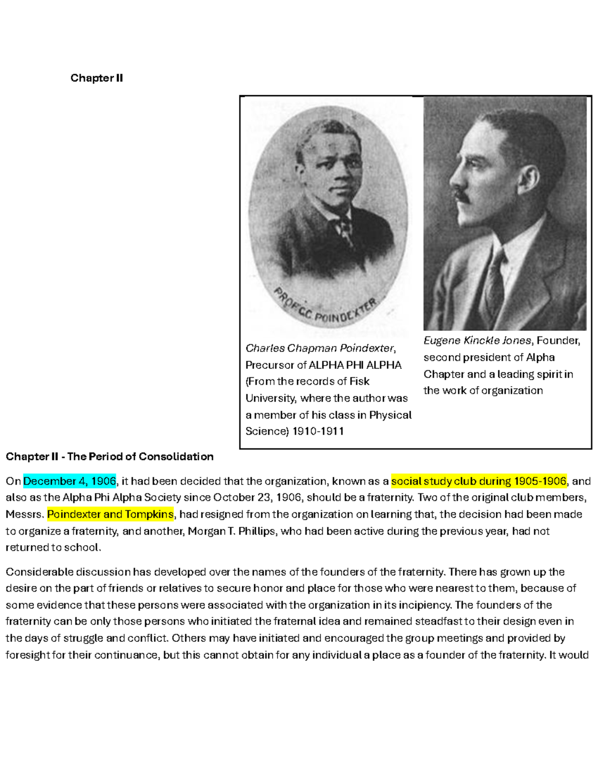 Chapter II: The Legacy of C.C. Poindexter in Alpha Phi Alpha History ...