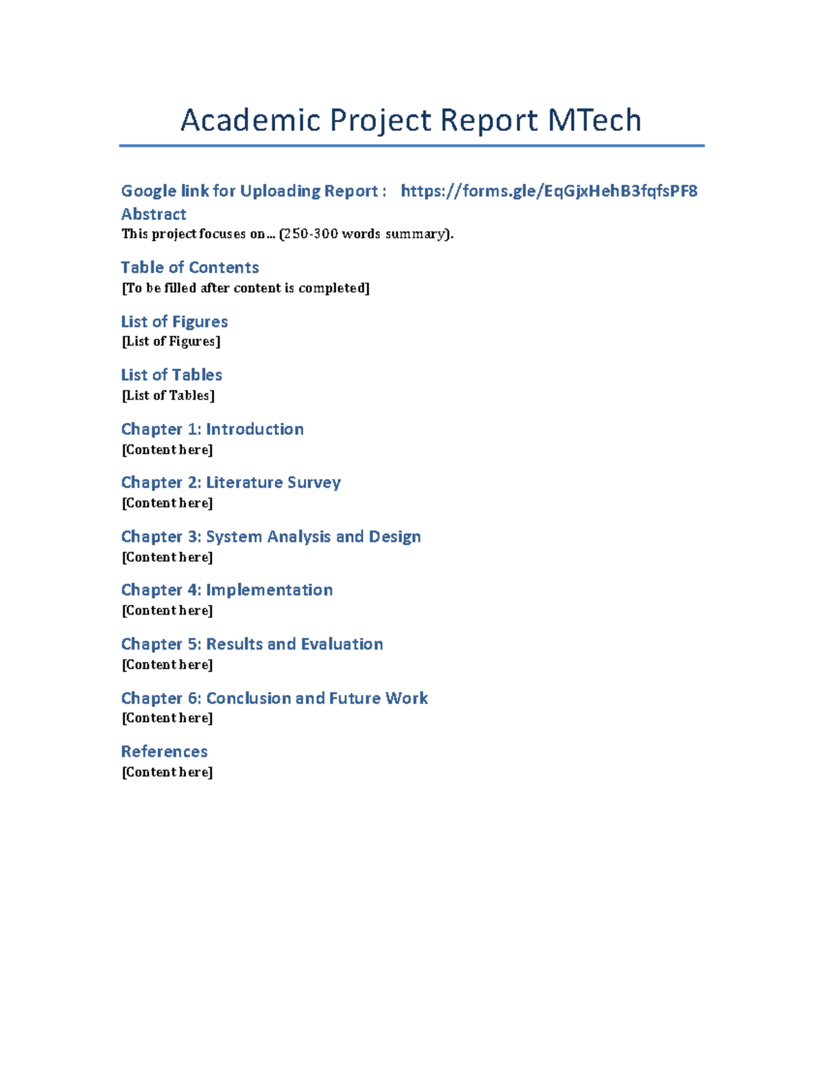 MTech Big Data Analytics Project Report Template - May 2025 - Studocu