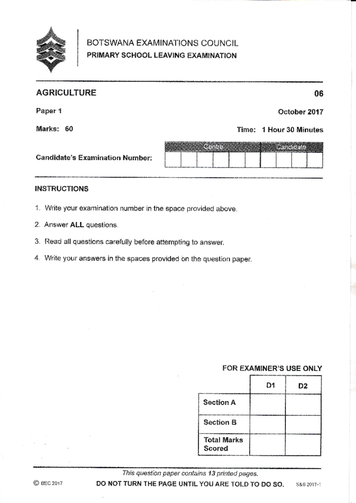 676387165 Science PSLE 2021 31052022134706 1 - BOTSWANA EXAMINATIONS ...
