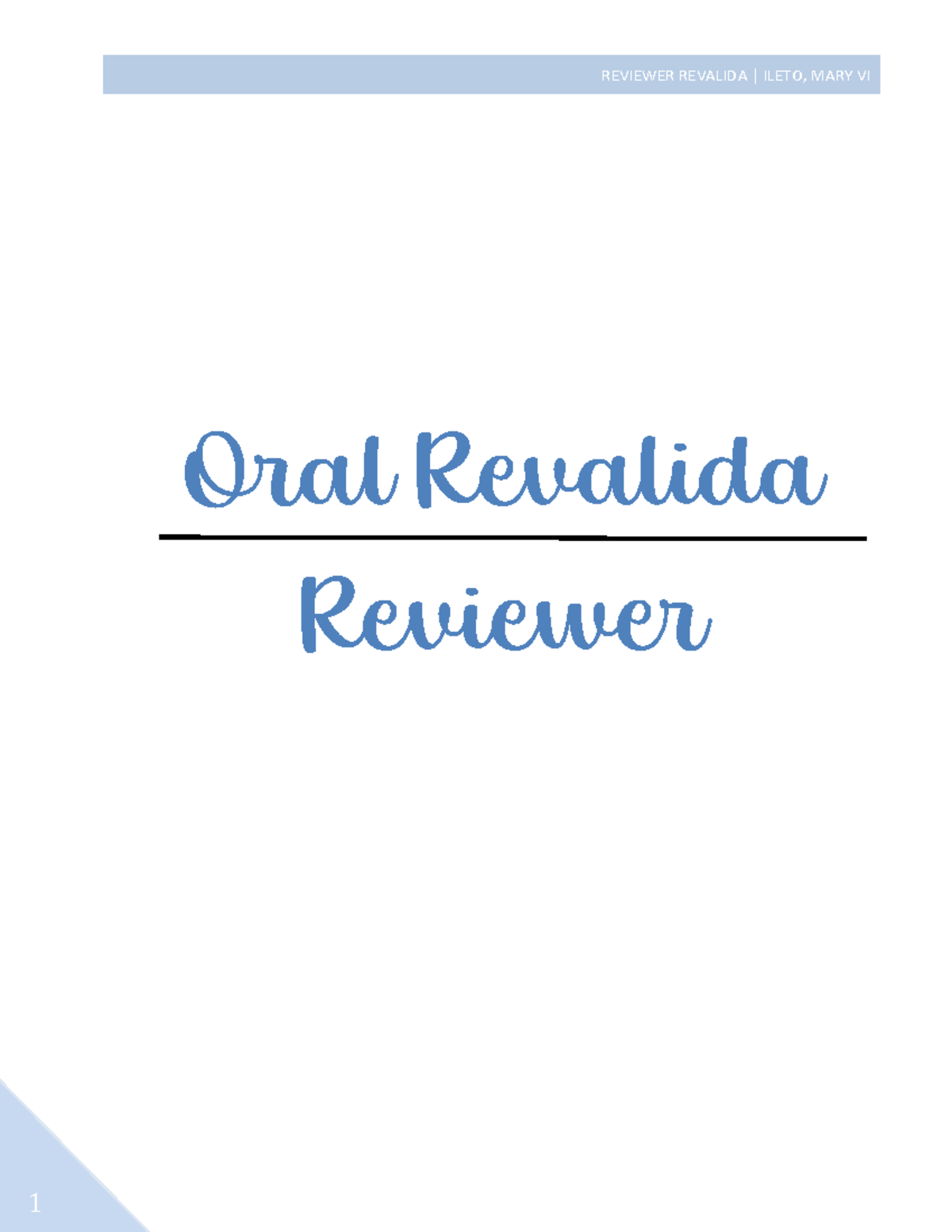 Oral Revalida Comprehensive Reviewer for Respiratory & Cardiac ...