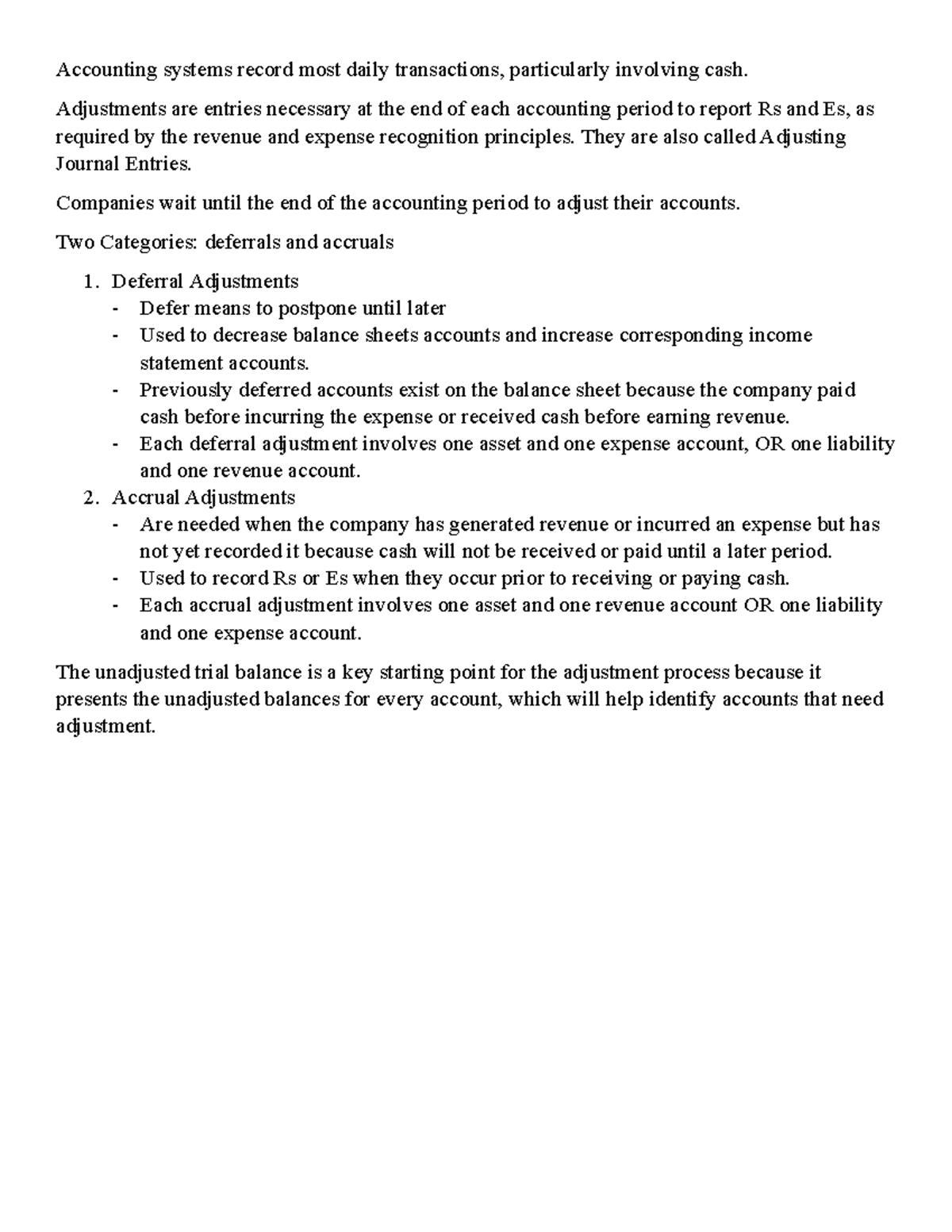 Adjusting Journal Entries in Accounting Systems: A Guide - Studocu