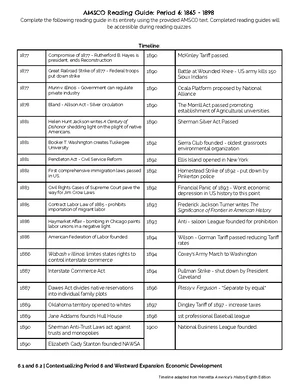 AMSCO Reading Guide for Period 5 (1844-1877) - APUSH Study Notes - Studocu