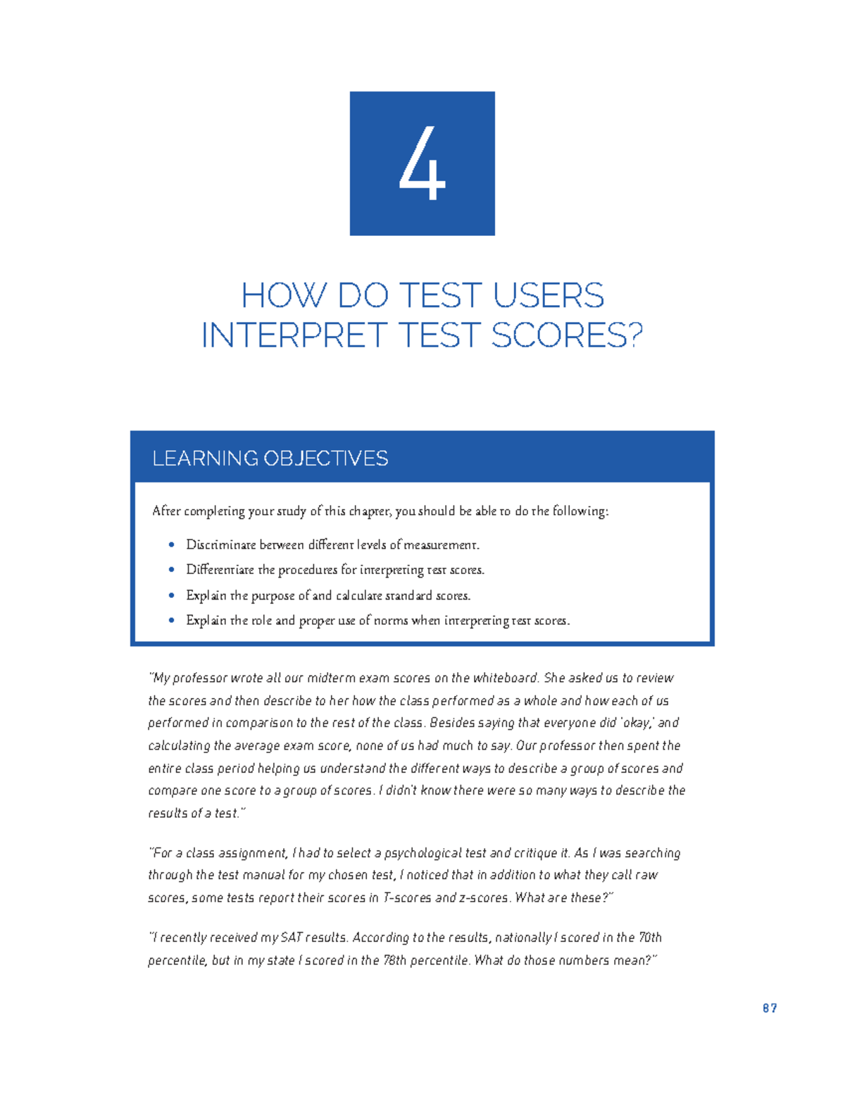 3.1 Interpretation of Test Scores: Understanding Measurement Levels and ...
