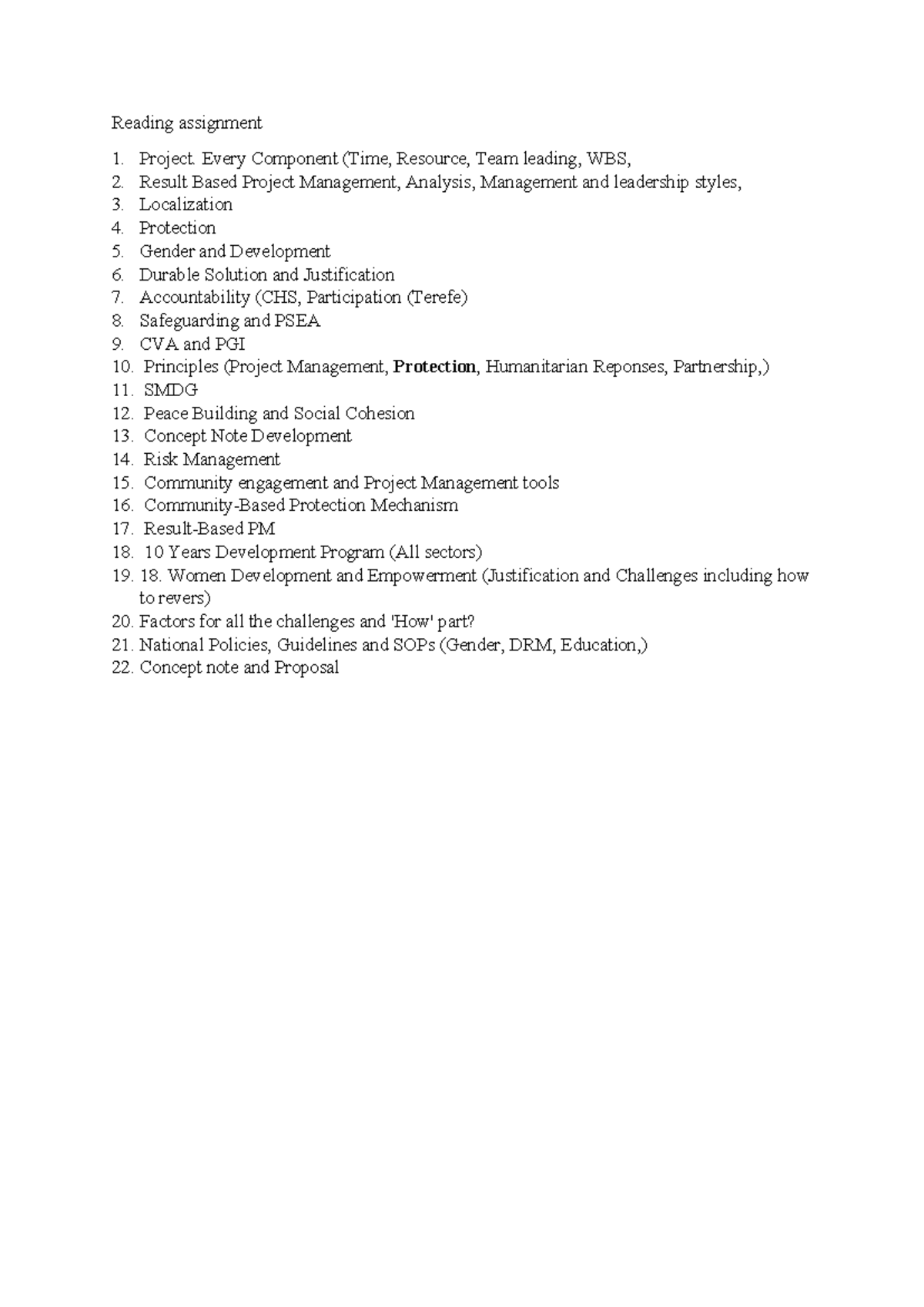 Reading Assignment 1: Project Management & Development Concepts - Studocu