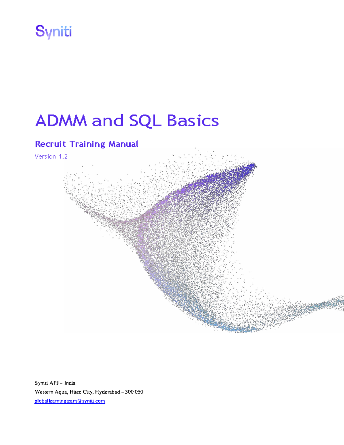 ADMM and SQL Basics Recruit Training Manual V1.2 - Syniti APJ - Studocu