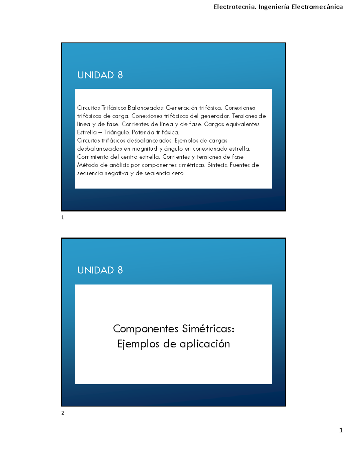 Ejemplos de Aplicación de Componentes Simétricas en Circuitos ...