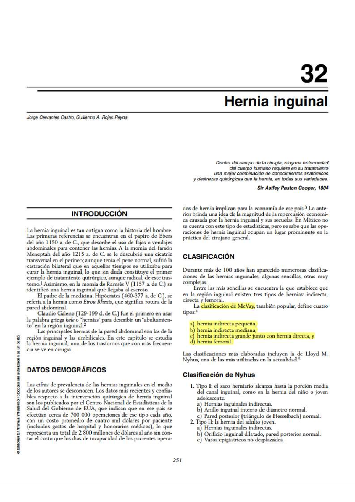 Hernia Inguinal: Clasificación y Tratamientos en Cirugía General (32) - Studocu
