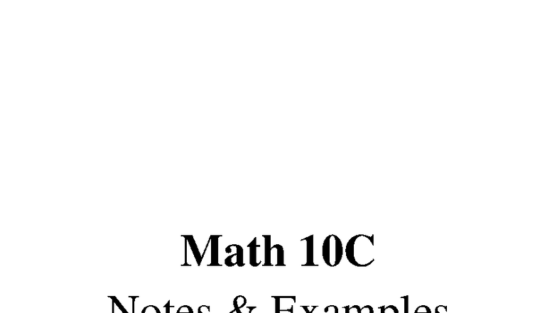 Math 10C Lesson 1-55 Notes: Classifying Numbers & Slope Calculations ...