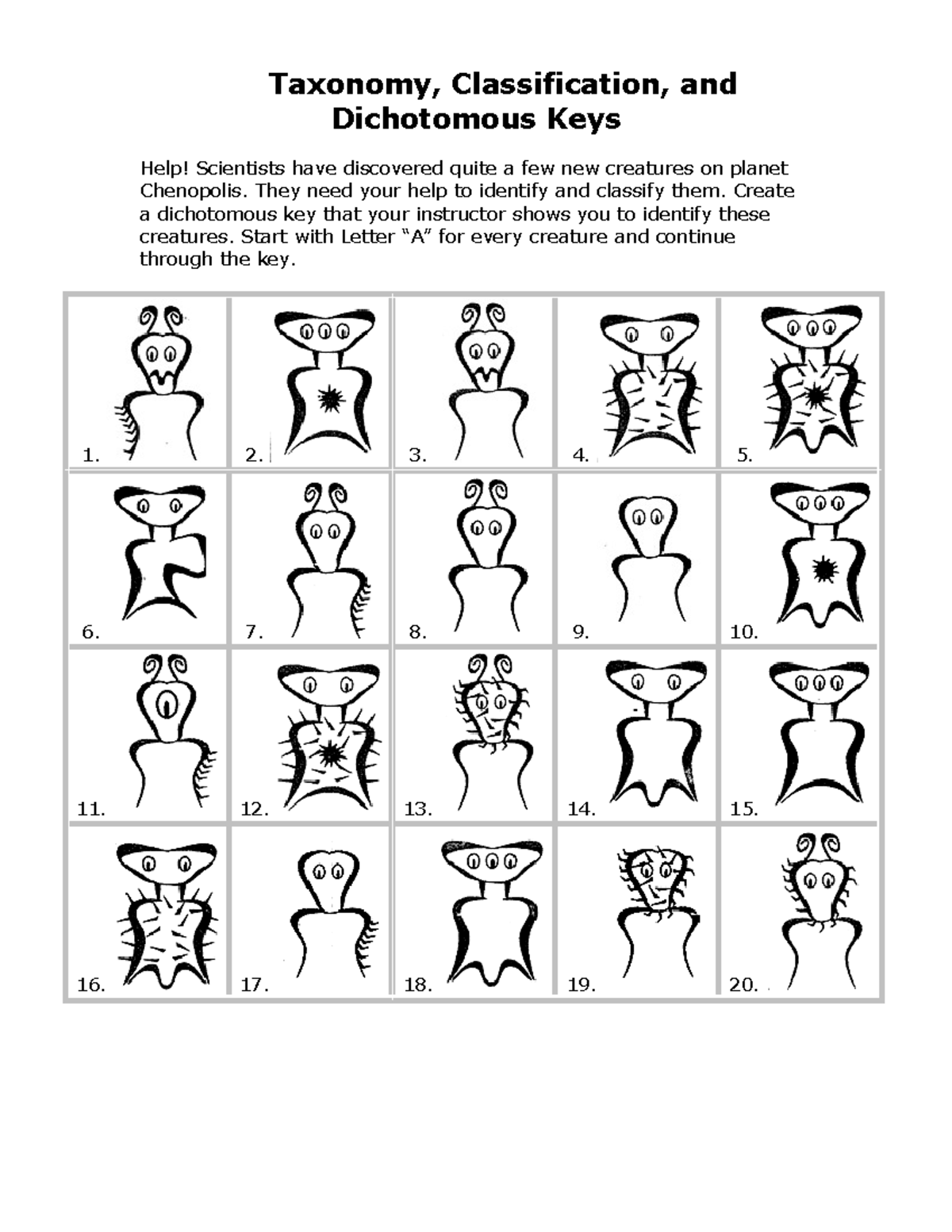 Dichotomous Key Assignment for Taxonomy & Classification Analysis - Studocu