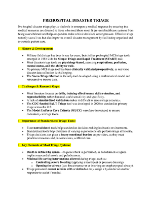 Successful Disaster Triage Principles - Successful Disaster Triage ...