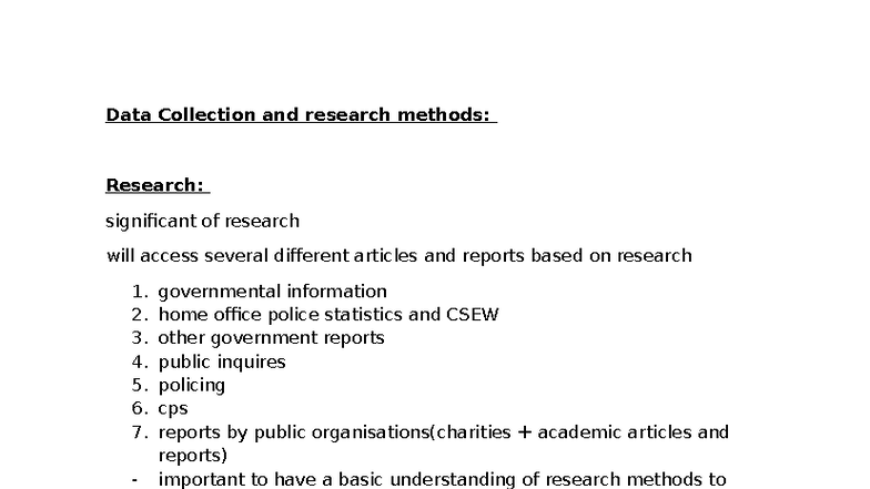 Research Methods and Data Collection: Understanding Social Research ...