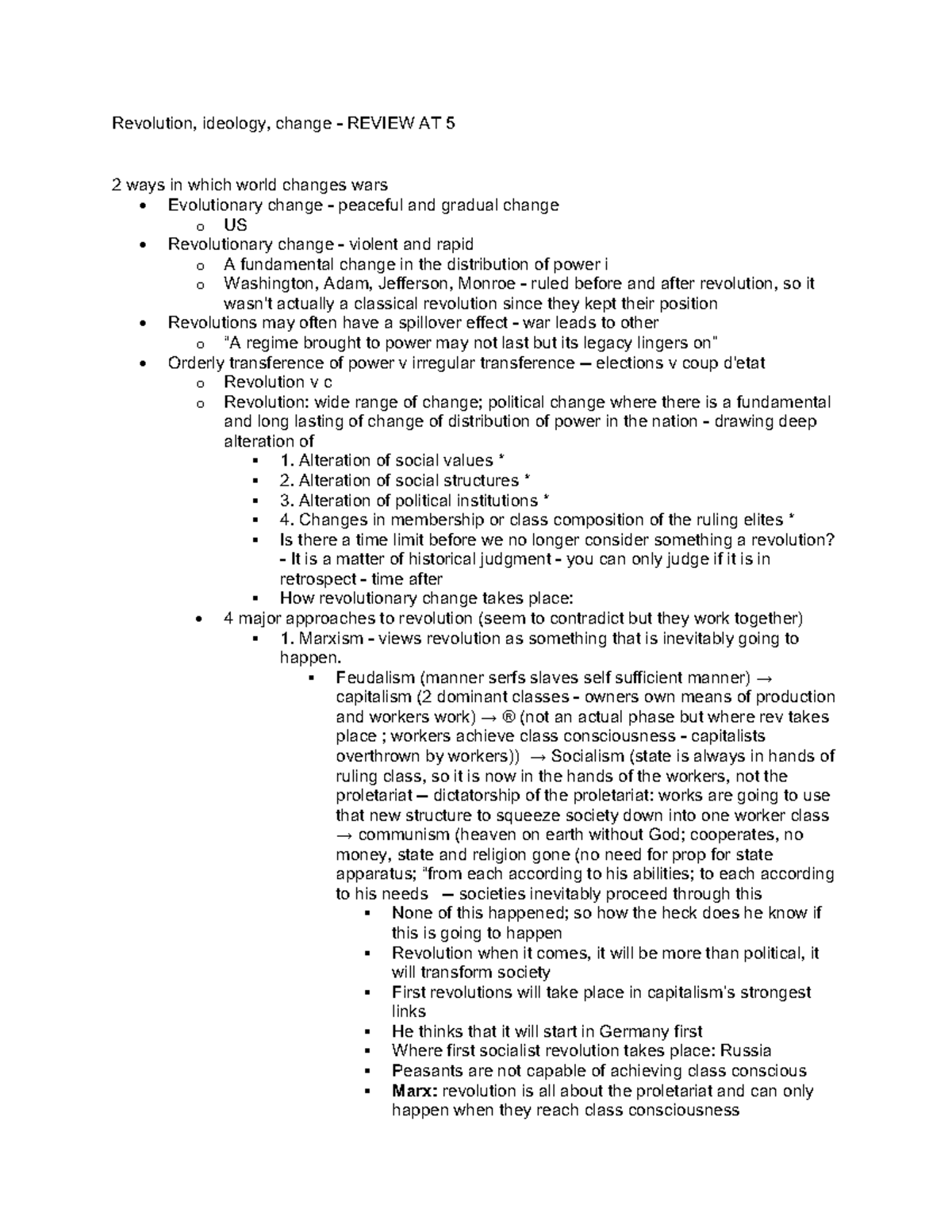 PLS 320 Lecture Notes: Revolution, Ideology, and Political Change ...