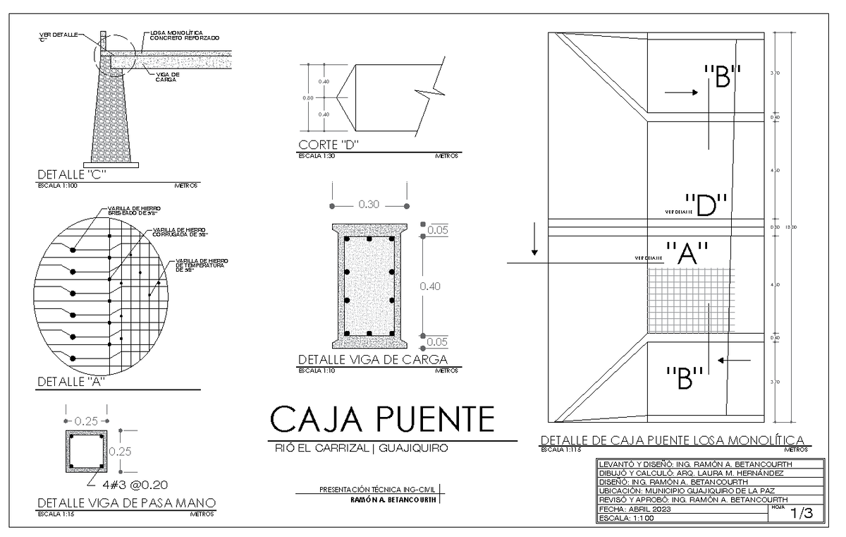 CAJA PUENTE: DETALLES DE LOSA MONOLÍTICA Y VIGA DE CARGA - Studocu