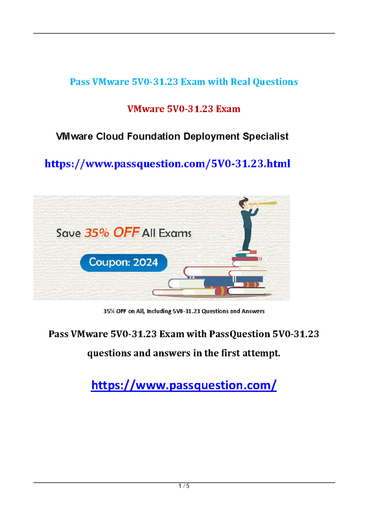 VCS-VCFD 2024 VMware 5V0-31.23 Practice Test Questions and Answers ...
