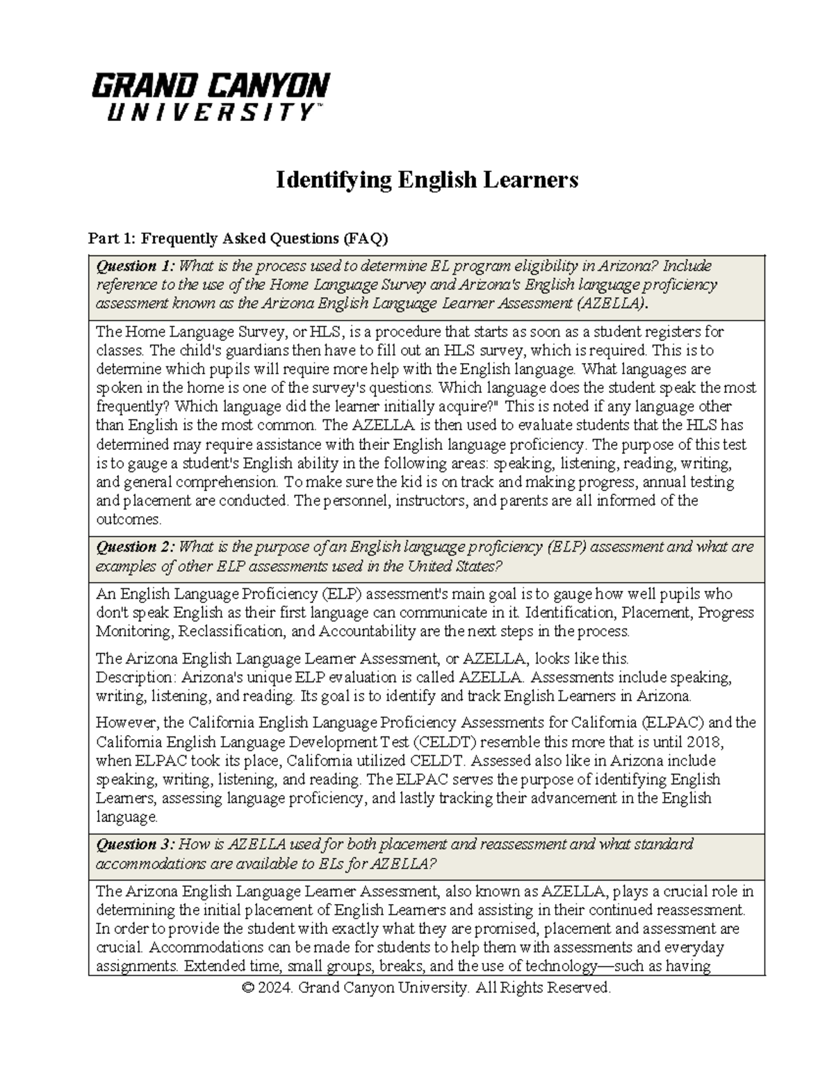Week 3: Exploring the Identification of English Learners (ELs) - Studocu
