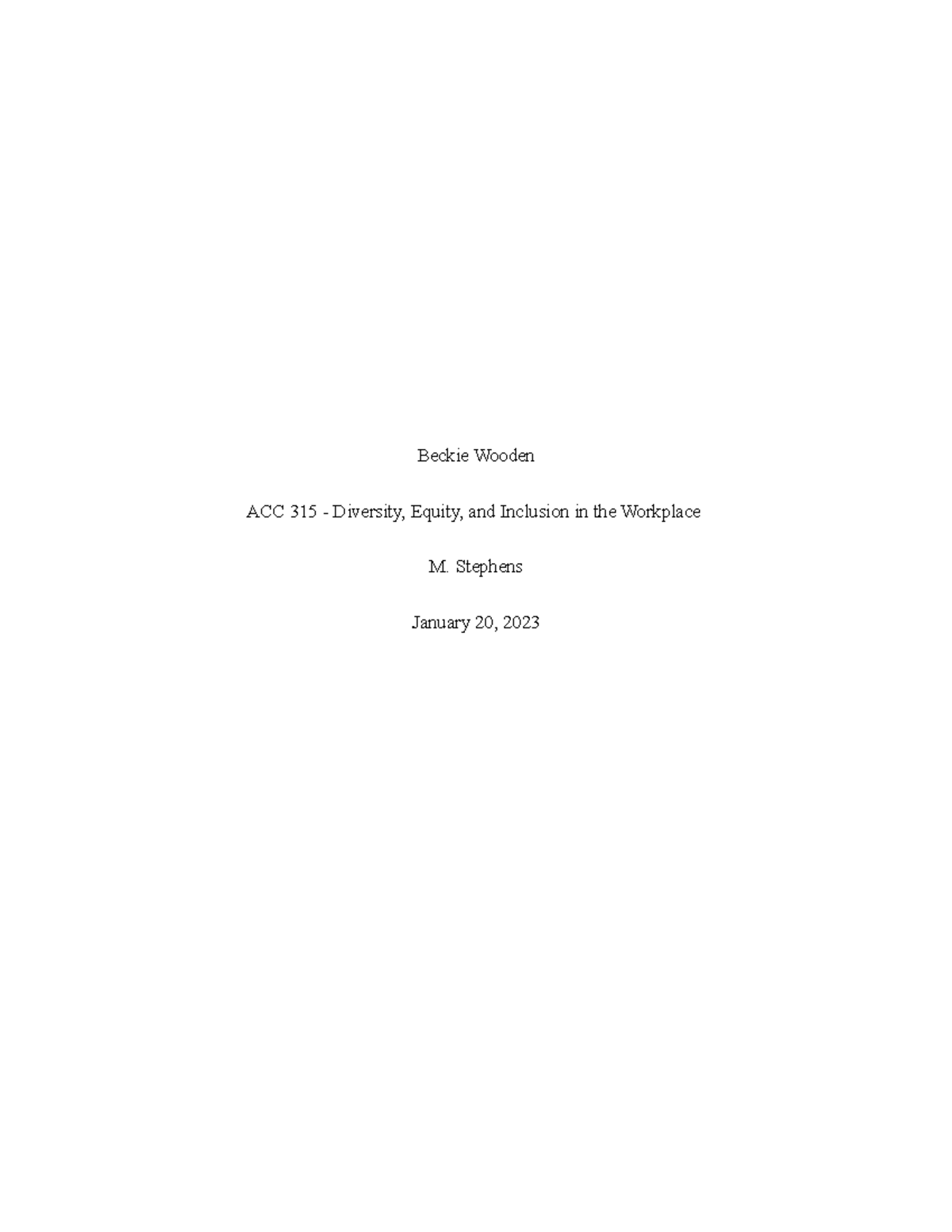 ACC 315 DEI - Course is over accounting information system and how they ...