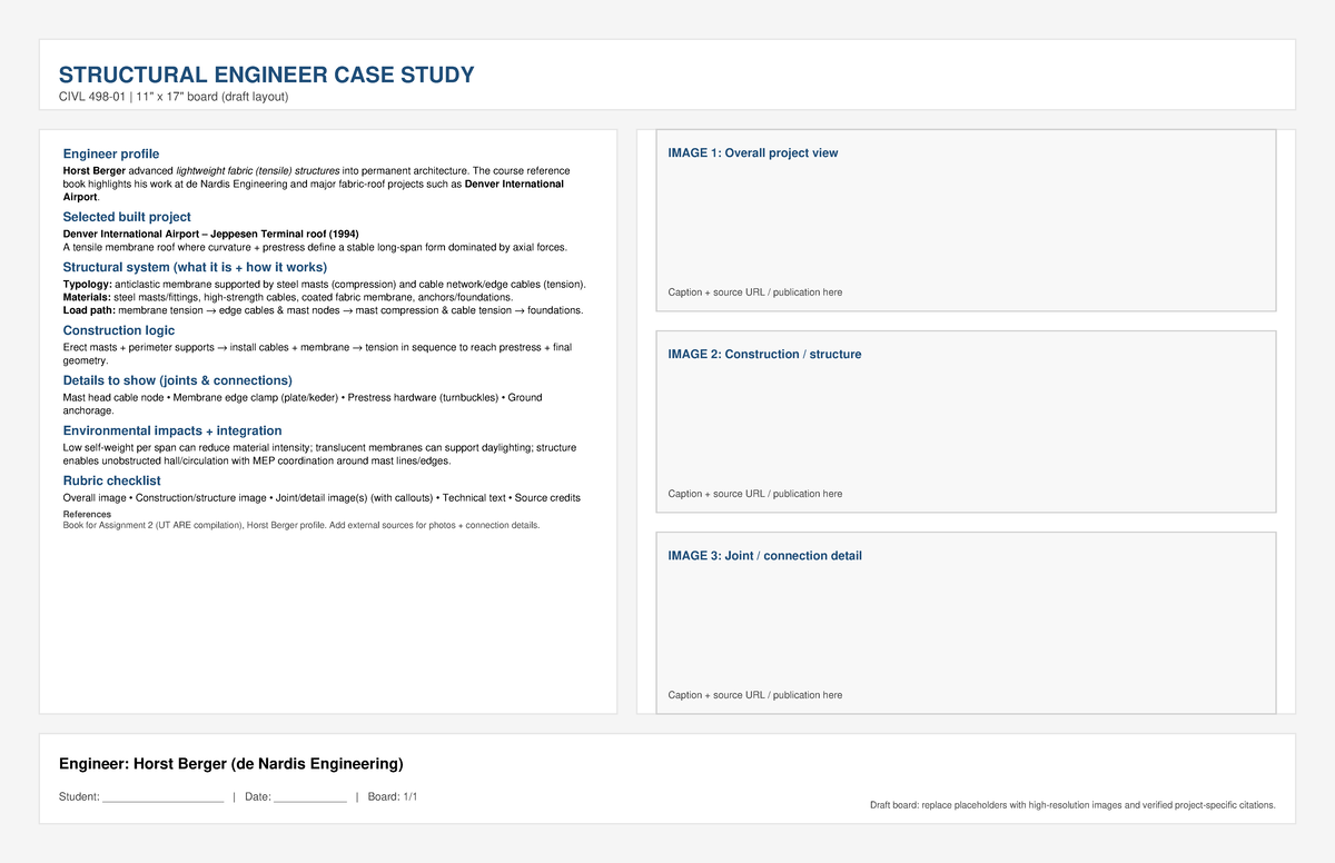 Assignment 02: Structural Engineer Case Study on Horst Berger (Draft ...