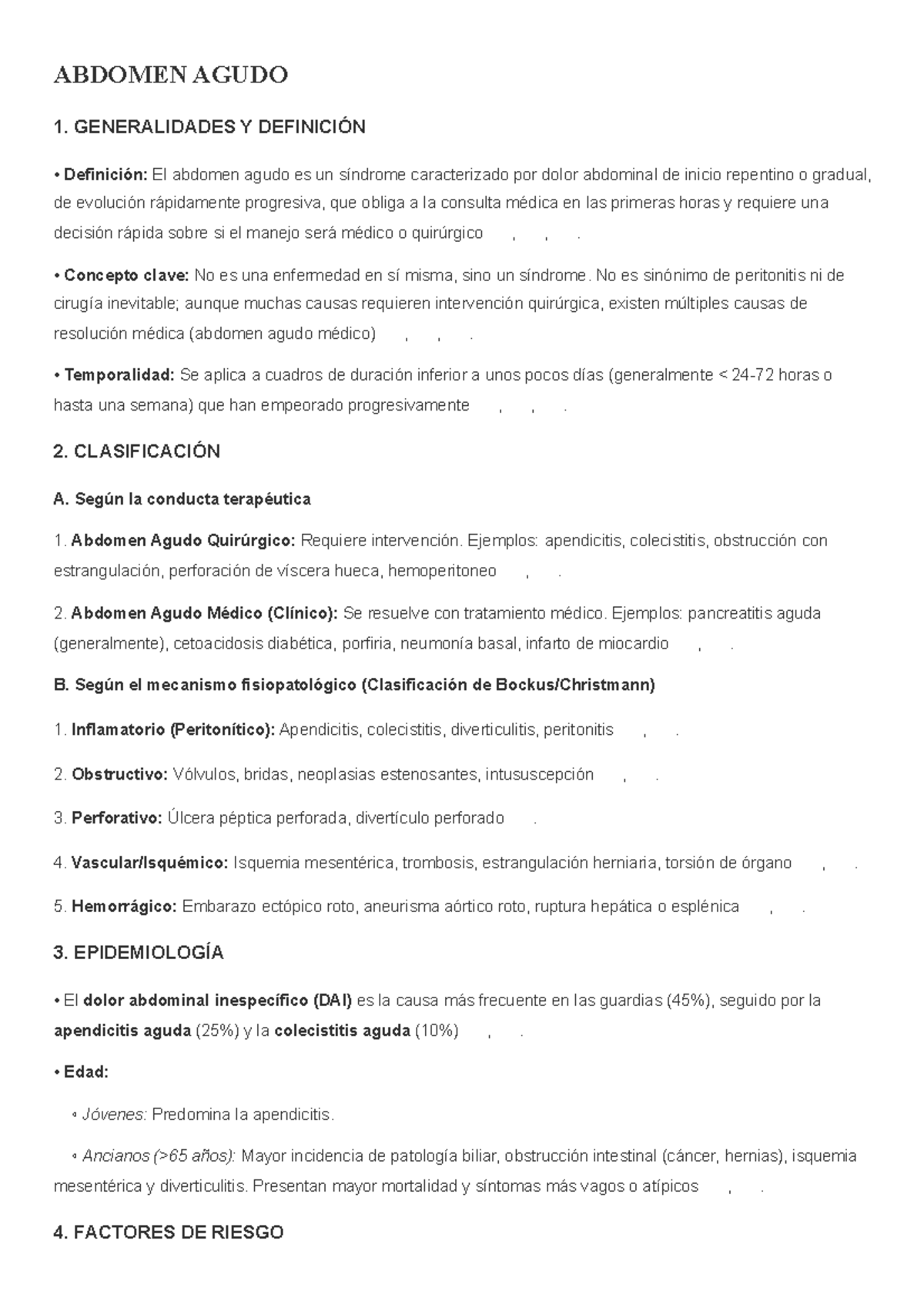 Gastroenterología y Cirugía: Abdomen Agudo - Definición y Clasificación ...