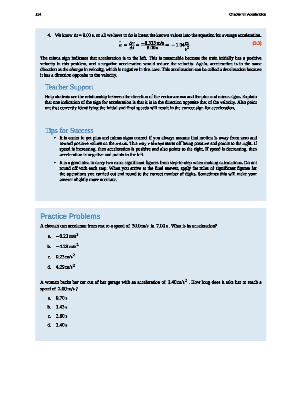 C13 Chapter 3: Understanding Acceleration Concepts and Calculations ...