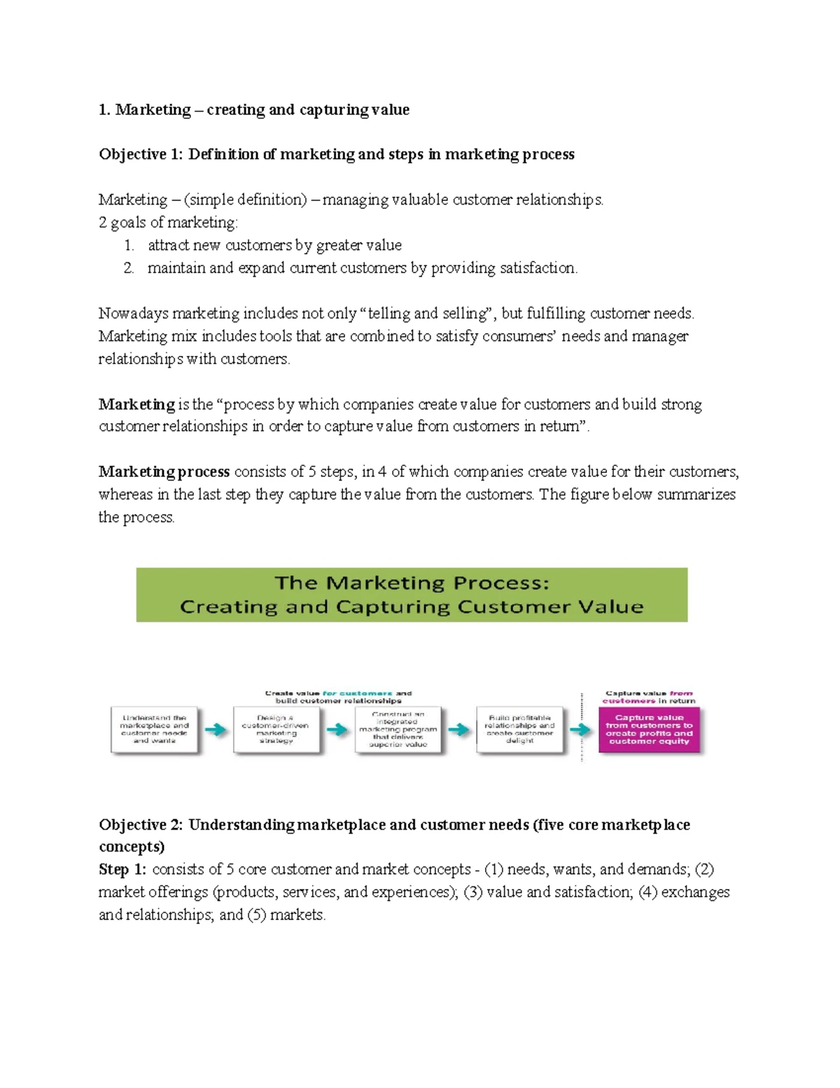 Marketing Chapter 7 - Step One a. Two key elements in defining a ...