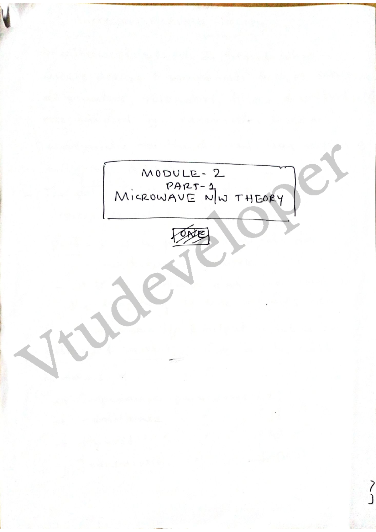 MTA Mod 2: Microwave Network Theory Overview and Analysis - Studocu