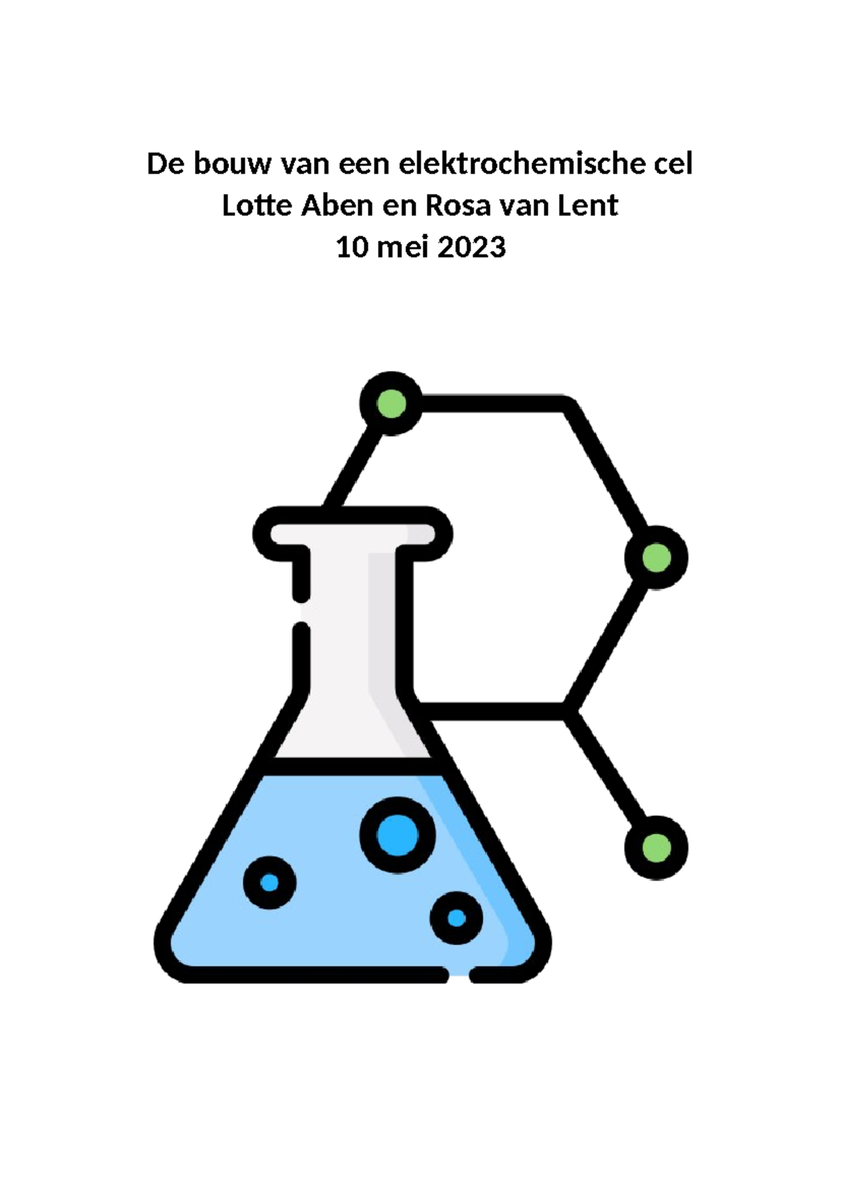 Scheikunde Verslag: Bouw van een Elektrochemische Cel voor 1,5V ...