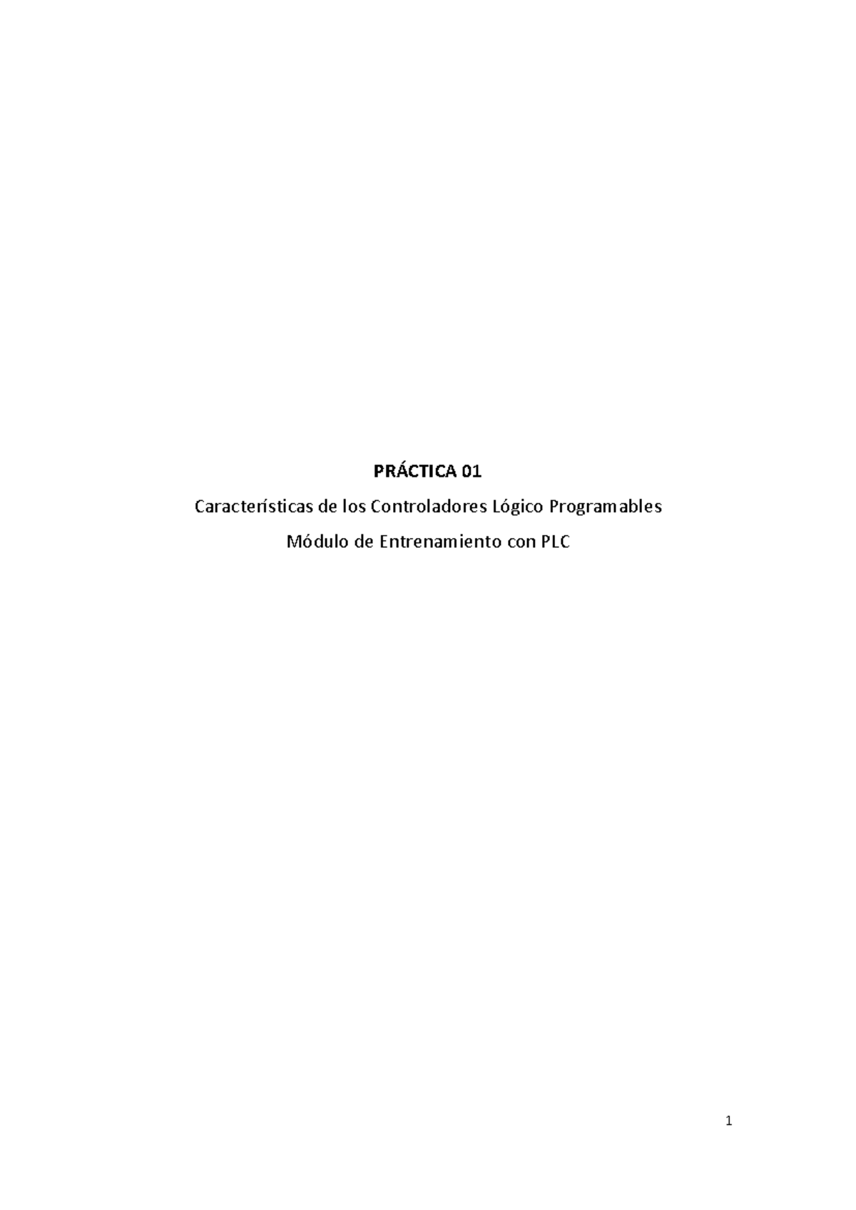 Lab01 - Características de Controladores Lógicos Programables PLC - Studocu