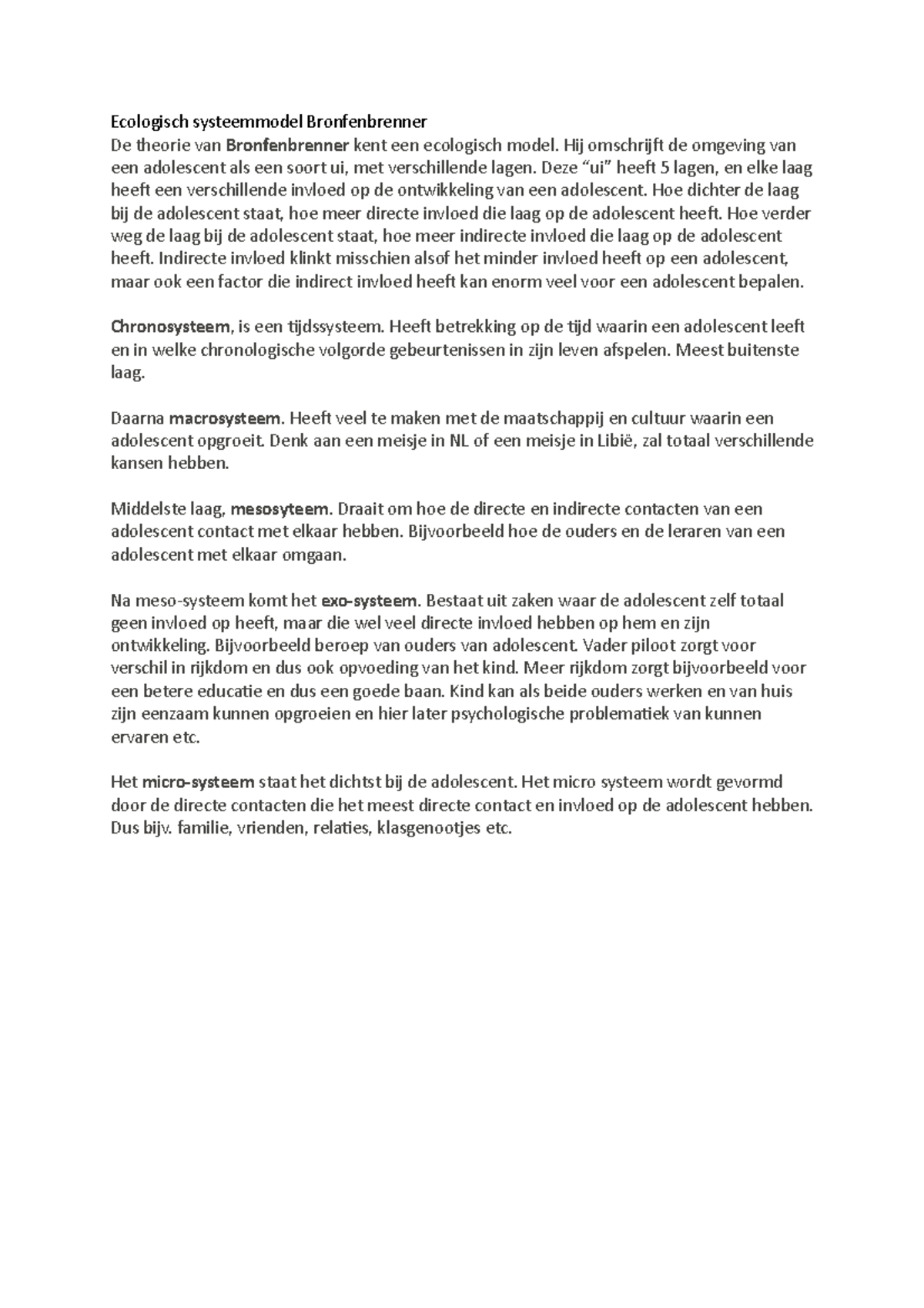Ecologisch Systeemmodel van Bronfenbrenner - Inzicht in Ontwikkeling ...