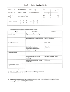 Science - Academic - Grade: 10 - High School - Canada - Studocu