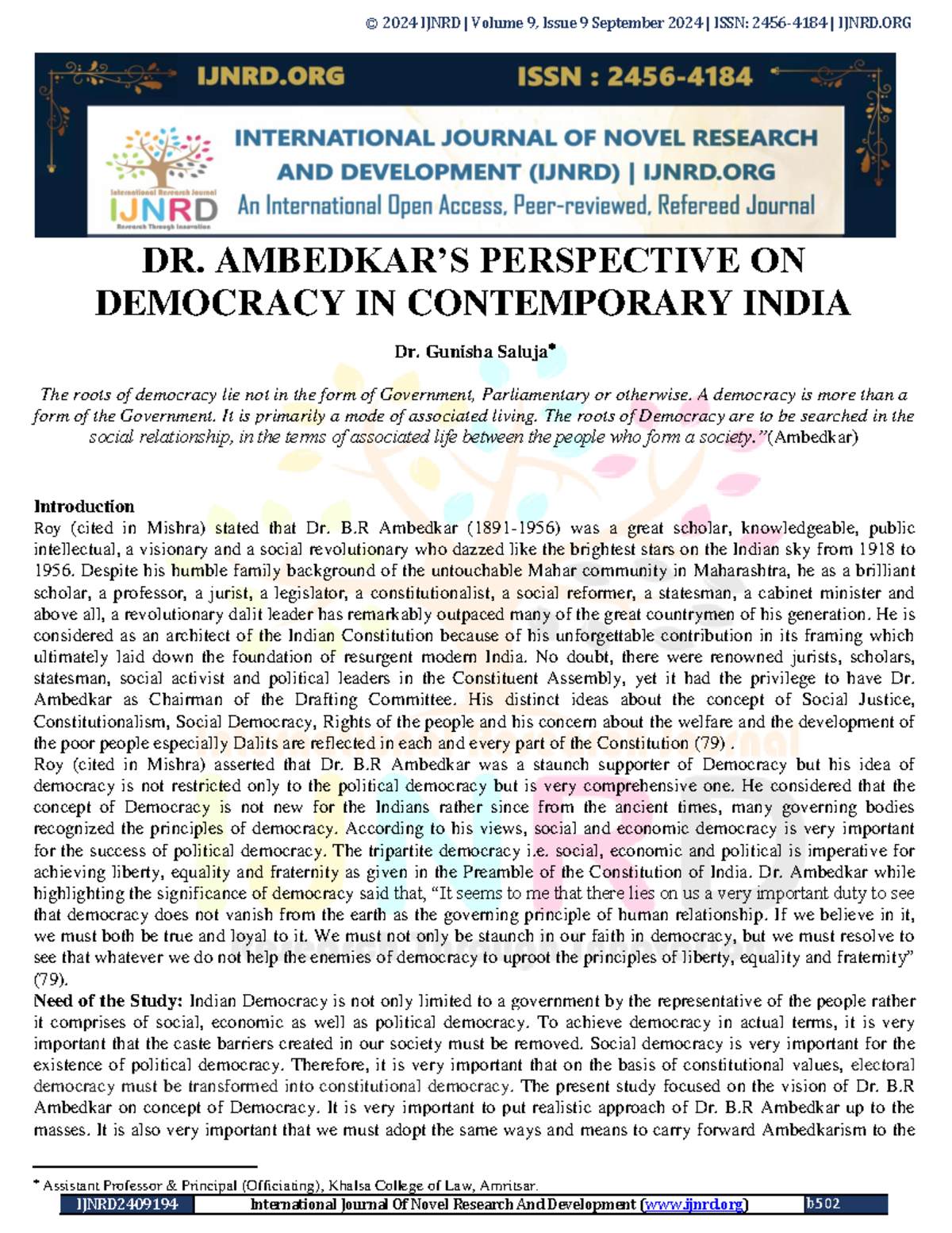 Ijnrd 2409194 - it is very useful - IJNRD24091 94 International Journal ...