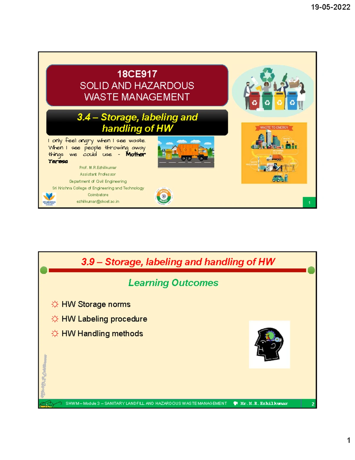 18CE917 SHWM Module 3: TCLP Test Overview and Procedures - Studocu