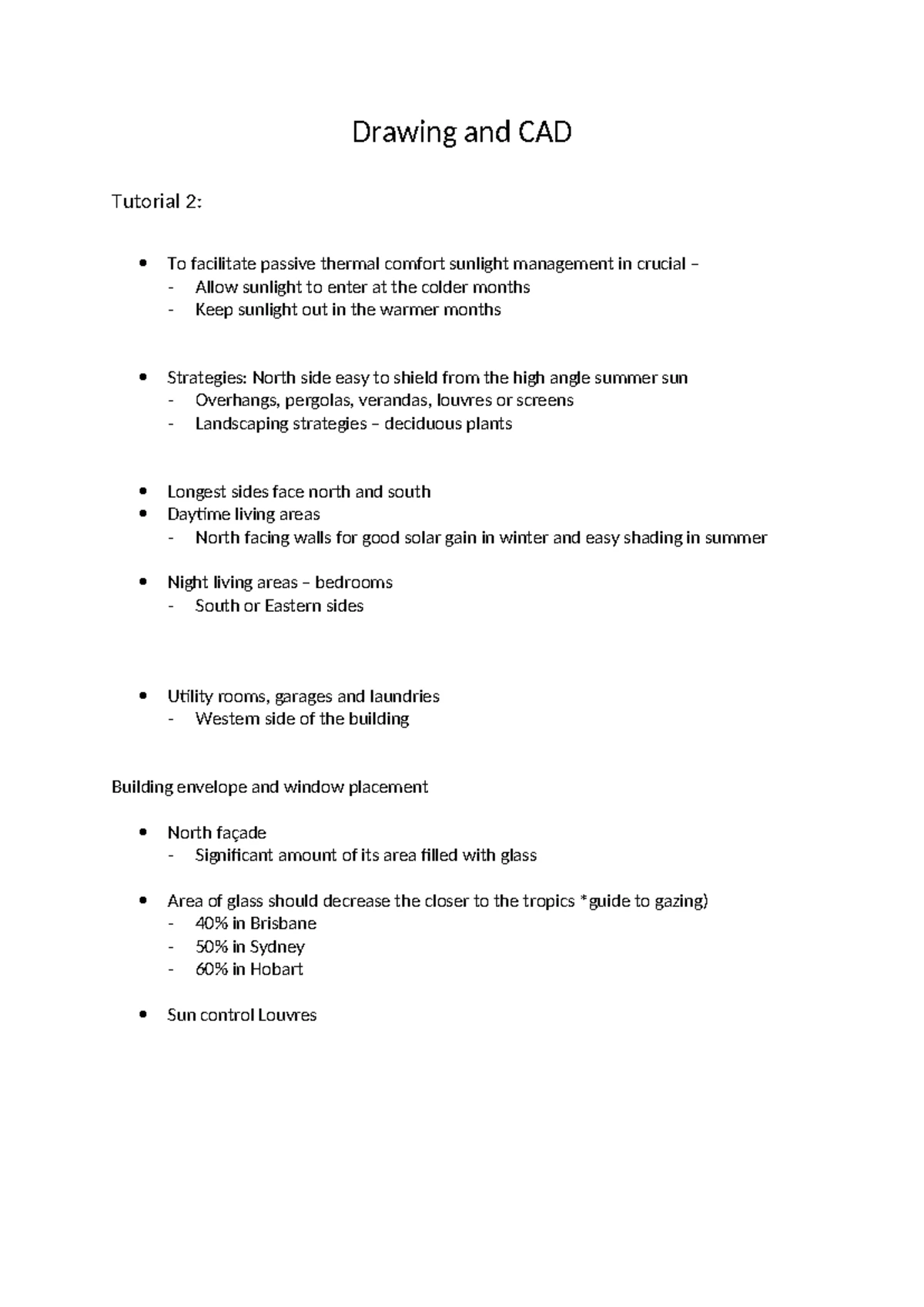 Drawing and CAD Checklist for Assessments 2 & 3 (AS1100.301) - Studocu