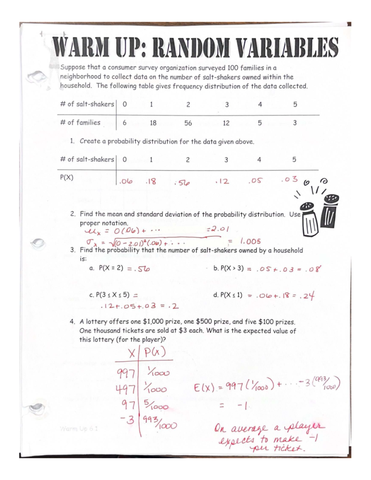 Final Report on Section 4E Analysis for Course Code 101: Random ...