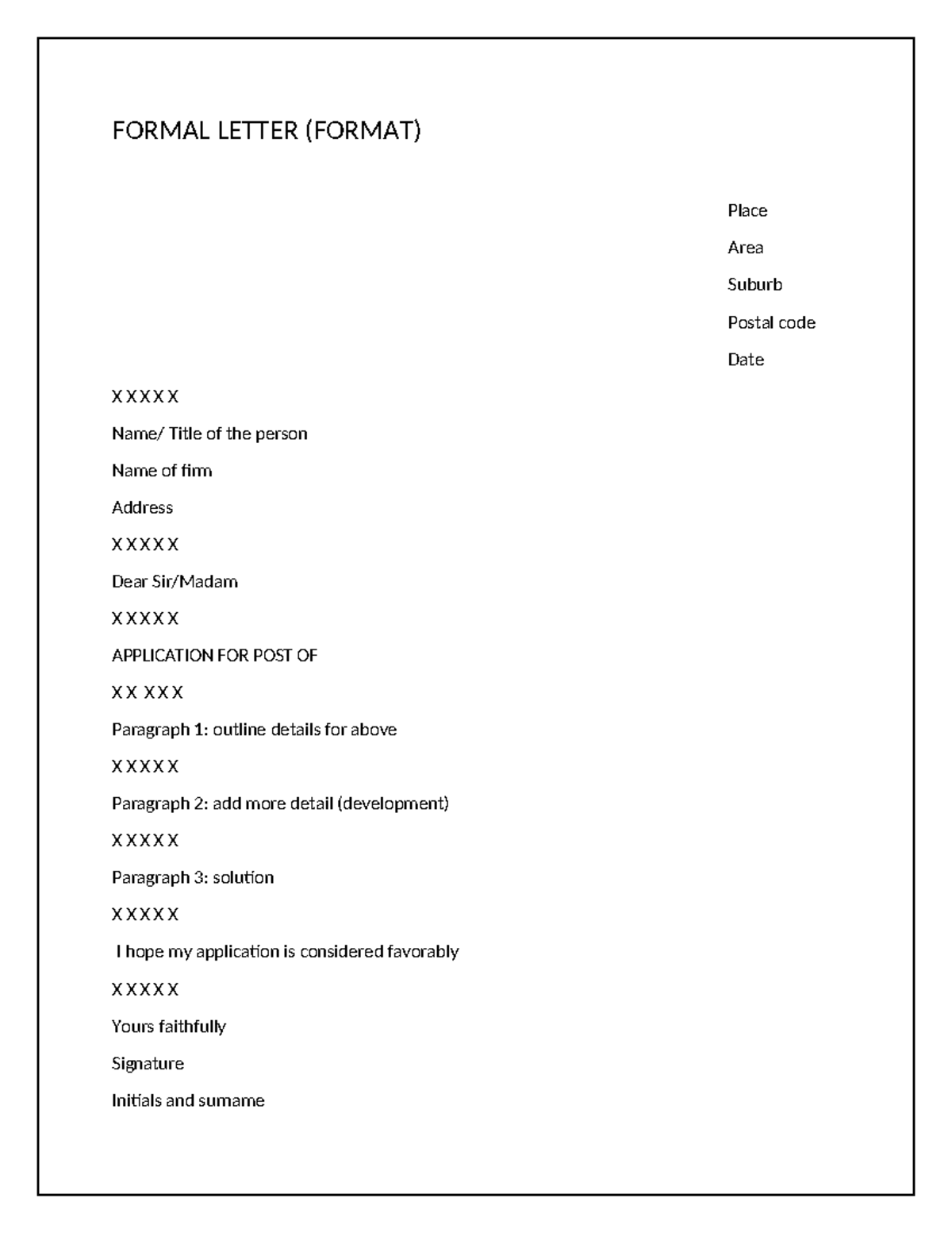 English Paper 3: Formats for Formal Letters, Reports, and Obituaries ...