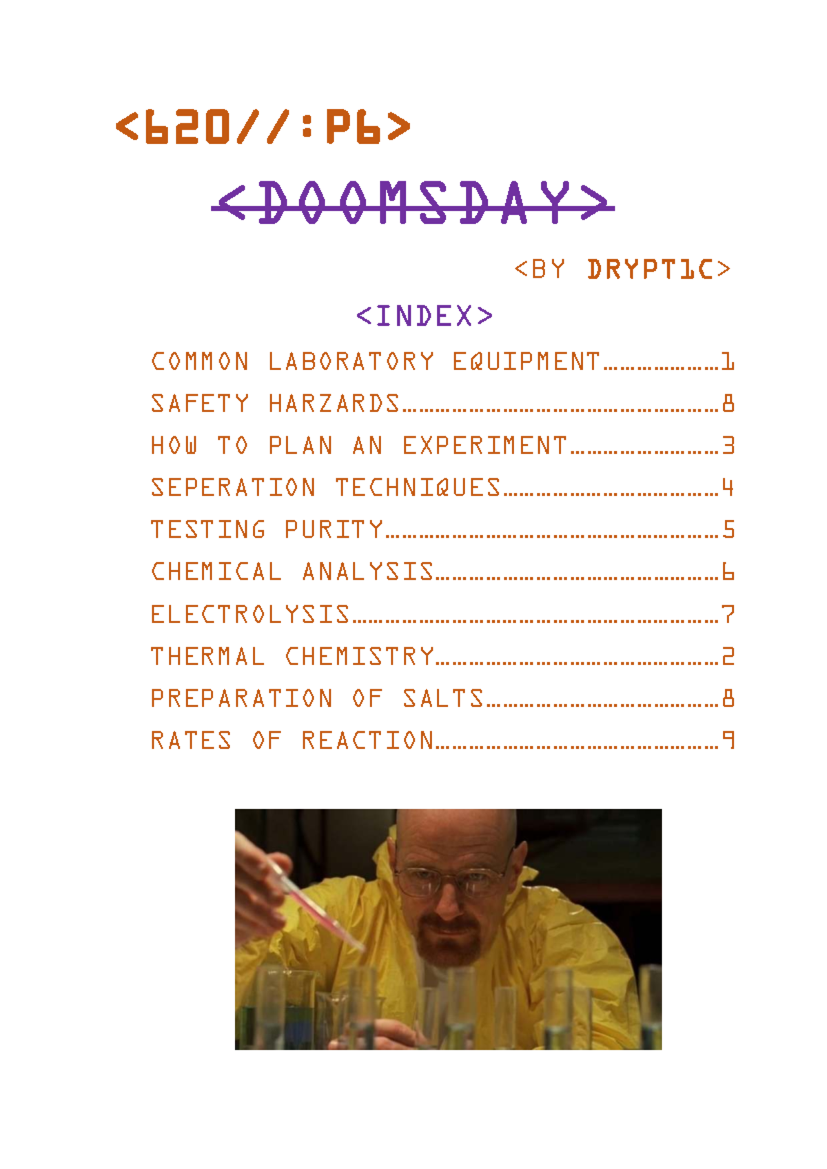 Doomsday 0620 P6: Laboratory Safety & Equipment Preparation Guide - Studocu