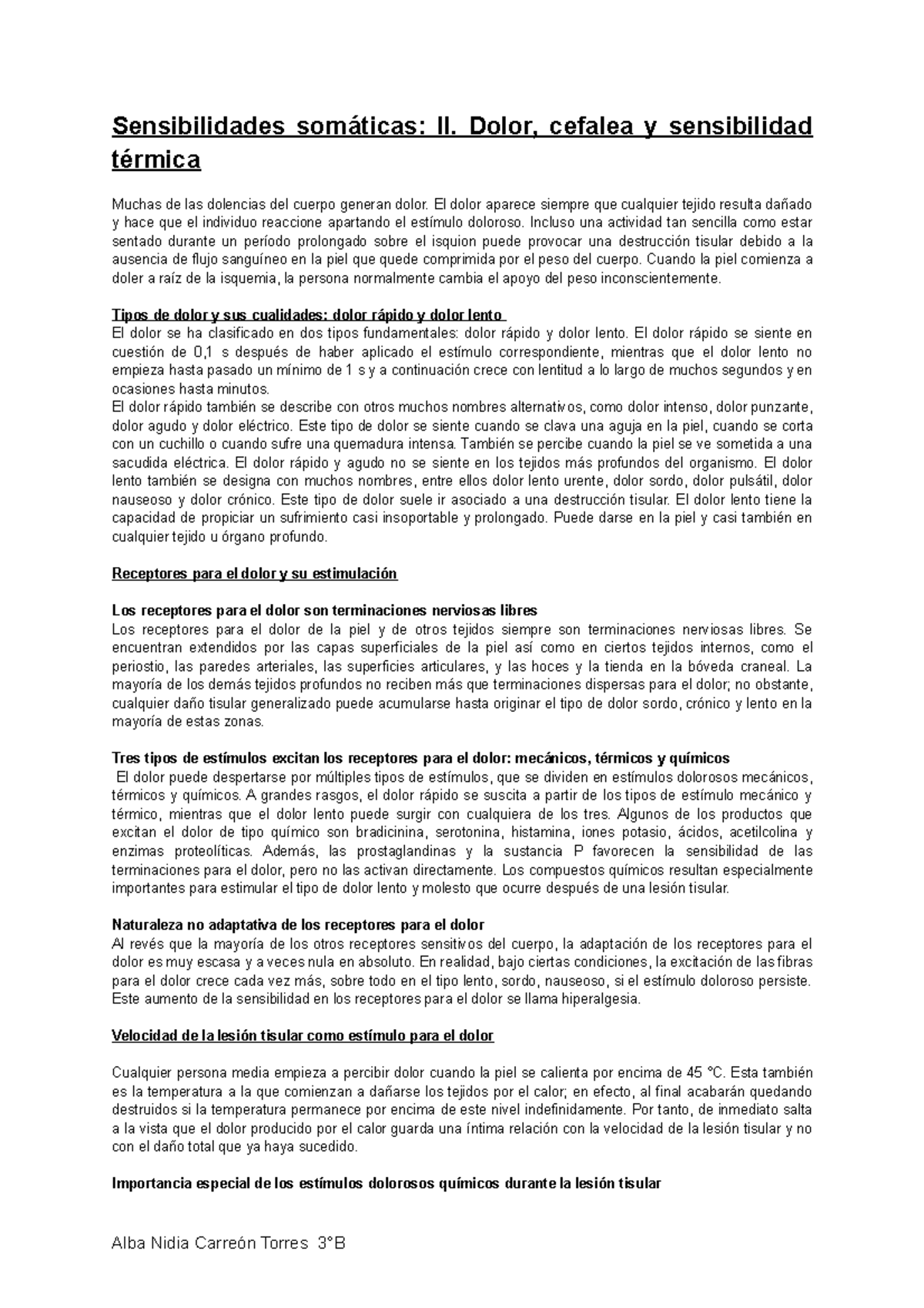 Cap. 49 Sensibilidades somáticas II - Sensibilidades somáticas: II. Dolor, cefalea y ...