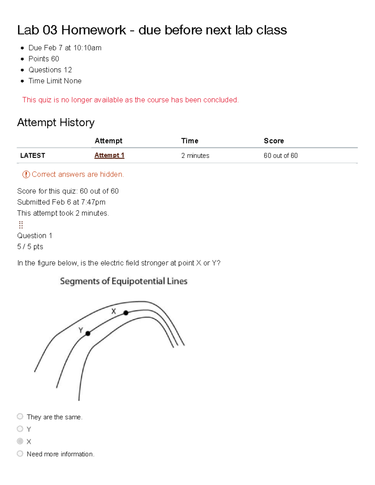 Lab 03 Homework (24SS-Full) - GEN Physics LAB II (001) Summary - Studocu