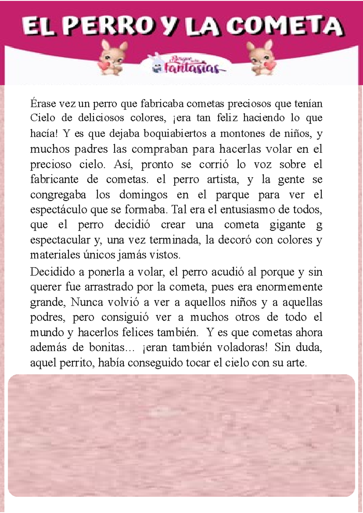 El perro artista y sus cometas gigantes: Un cuento mágico - Studocu