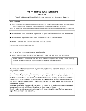 D168 Task 1 - D168 Task 1 - Passed - #MB D168: Task 1 A: Identify 3 ...