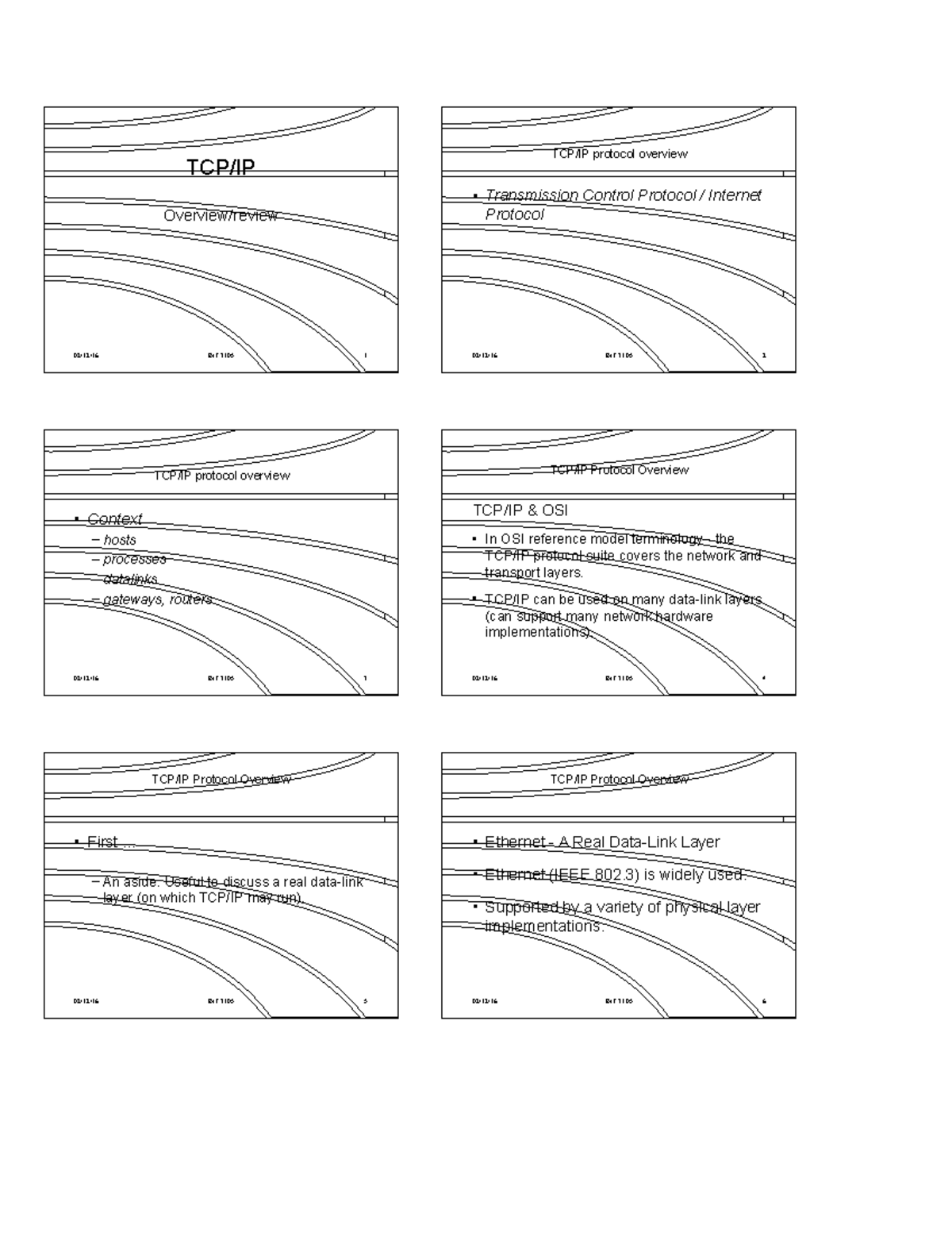 Lecture 3a - Introduction to TCP/IP Protocol Overview (BIT 3105) - Studocu