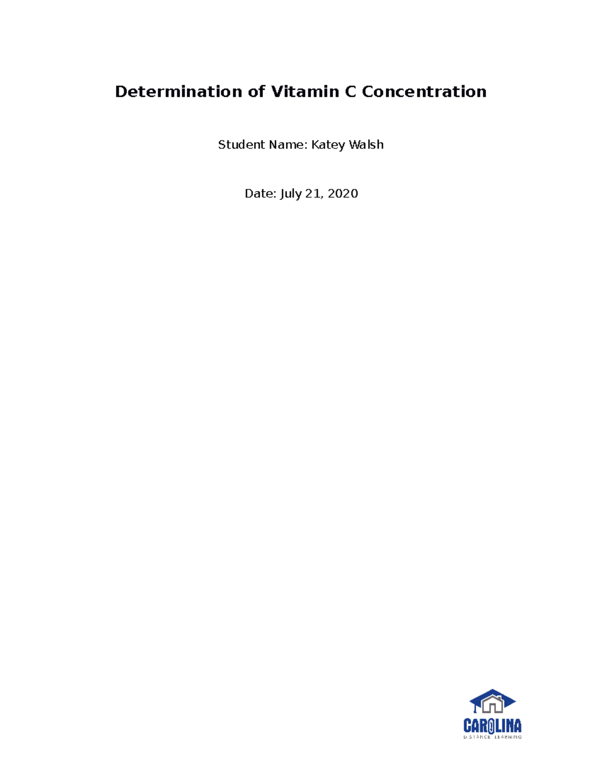 Lab 10: Analyzing Vitamin C Concentration via DCPIP Titration - Studocu