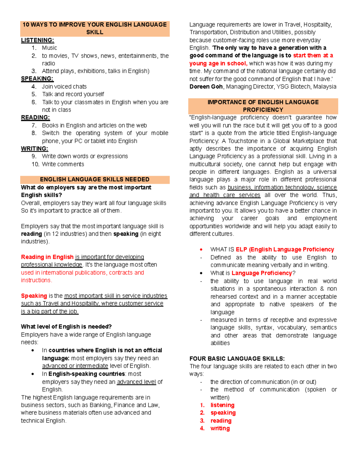 English Midterm: Proficiency Test Reviewer and Improvement Strategies ...